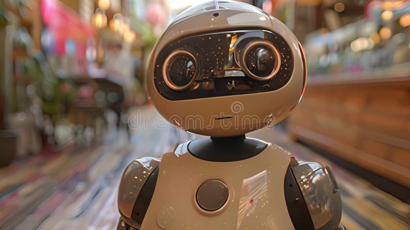 Tiny Tech Marvel: Compact Robot Cute Model. Stock Video - Video of ...