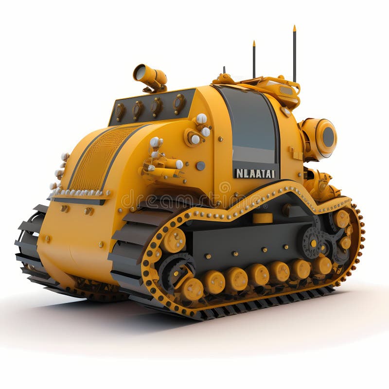 Tiny Toy Bulldozer. Generative AI Stock Illustration - Illustration of ...