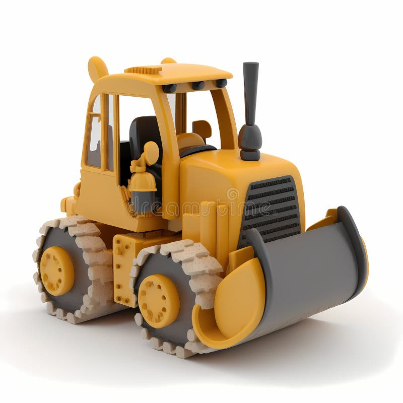 Tiny Toy Bulldozer. Generative AI Stock Illustration - Illustration of ...