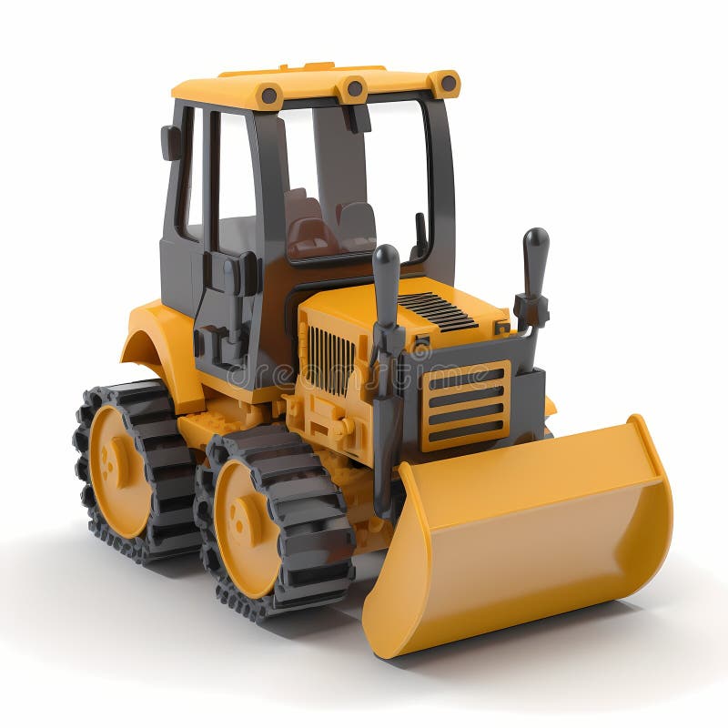 Tiny Toy Bulldozer. Generative AI Stock Illustration - Illustration of ...