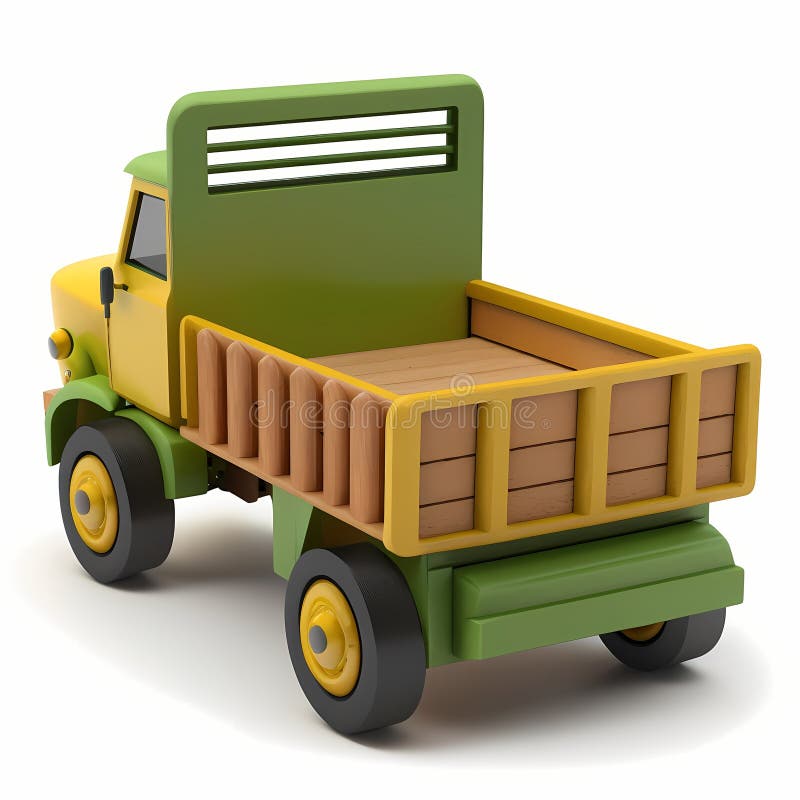 Tiny Toy Flat Bed Truck. Generative AI Stock Illustration ...