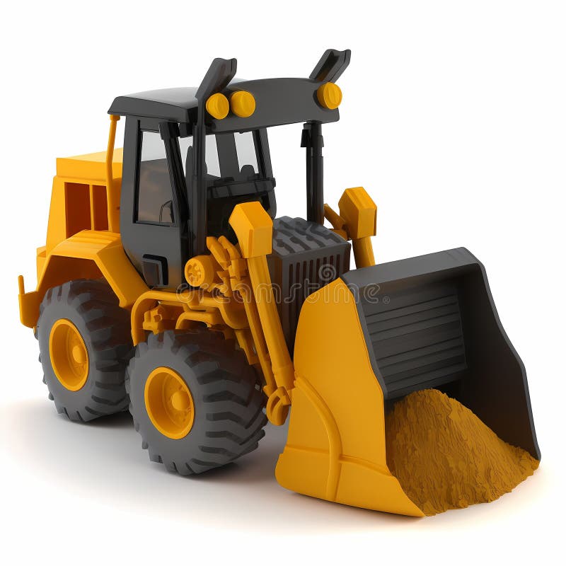 Tiny Toy Front Loader. Generative AI Stock Illustration - Illustration ...