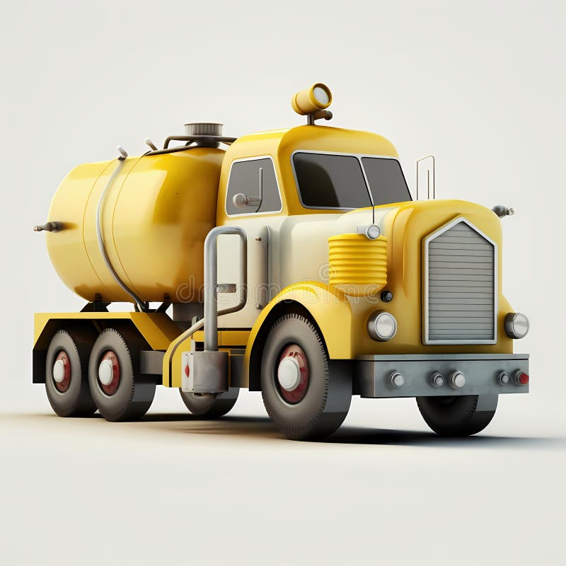 Tiny Toy Fuel Truck. Generative AI Stock Illustration - Illustration of ...