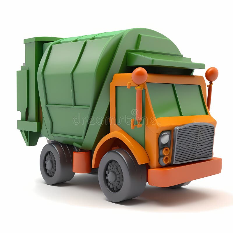Tiny Toy Garbage Truck. Generative AI Stock Image - Image of loading ...