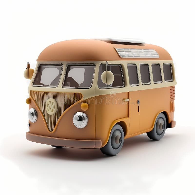 Tiny Toy Mini Bus. Generative AI Stock Photo - Image of engine, public ...