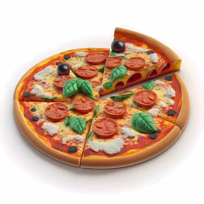 Tiny Toy Pizza. Generative AI Stock Illustration - Illustration of ...