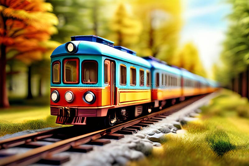 Tiny Train a Small Train with a Cheerful Color Scheme Stock ...