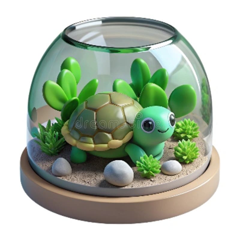 Tiny Turtle Popular Picture 3D. Stock Photo - Illustration of popular ...