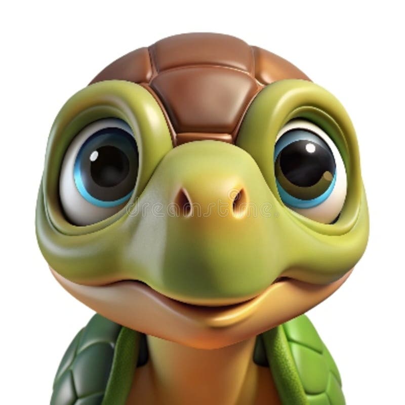 Tiny Turtle Popular Picture 3D. Stock Photo - Illustration of produce ...