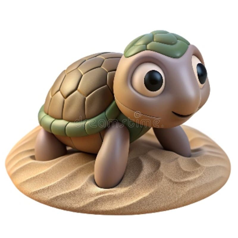 Tiny Turtle Popular Picture 3D. Stock Image - Illustration of cartoon ...