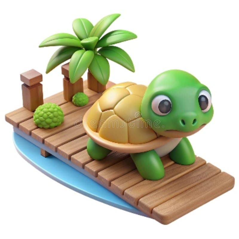 Tiny Turtle Popular Picture 3D. Stock Photo - Illustration of produce ...