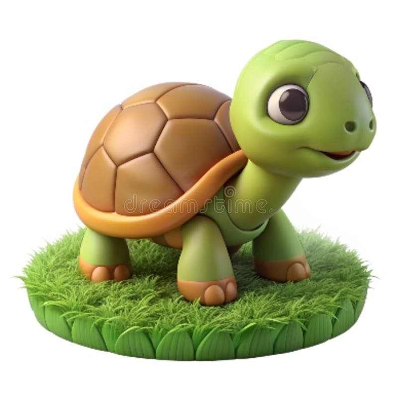 Tiny Turtle Popular Picture 3D. Stock Image - Illustration of play ...