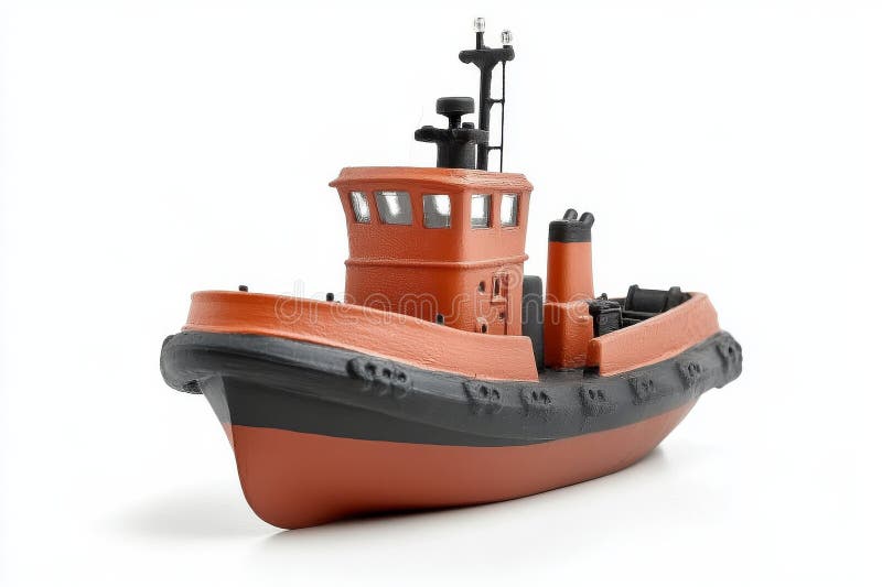 A Tiny Vessel Made of Toy Material Rests on a Pristine White Background ...