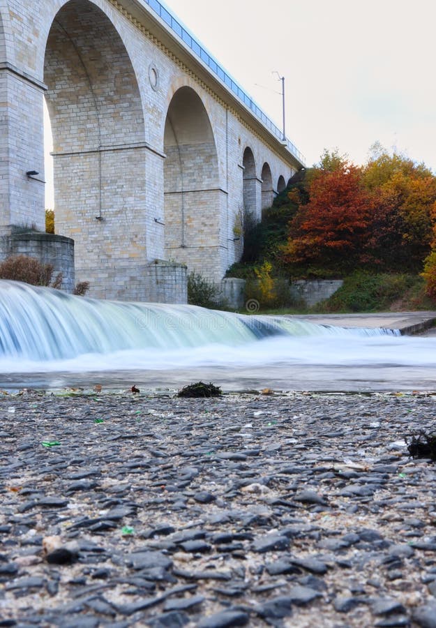 Water Running Over Something Under Bridge Editorial Stock Photo - Image ...