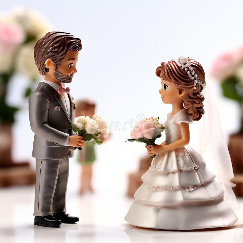 A Tiny Wedding Ceremony with Miniature Guests and a Ti Stock ...