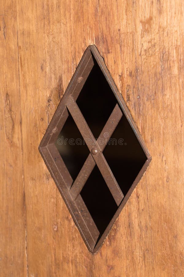 A Tiny Window into a Camera in a Dungeon or in a Castle Stock Image ...