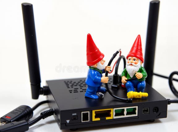 Tiny Worker in a Microworld Setting Work Together on a Wi-fi Router ...