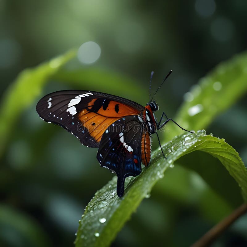 The Tiny World Of Butterfly Macro And Micro Photography With Dew Stock Image Image Of Morning