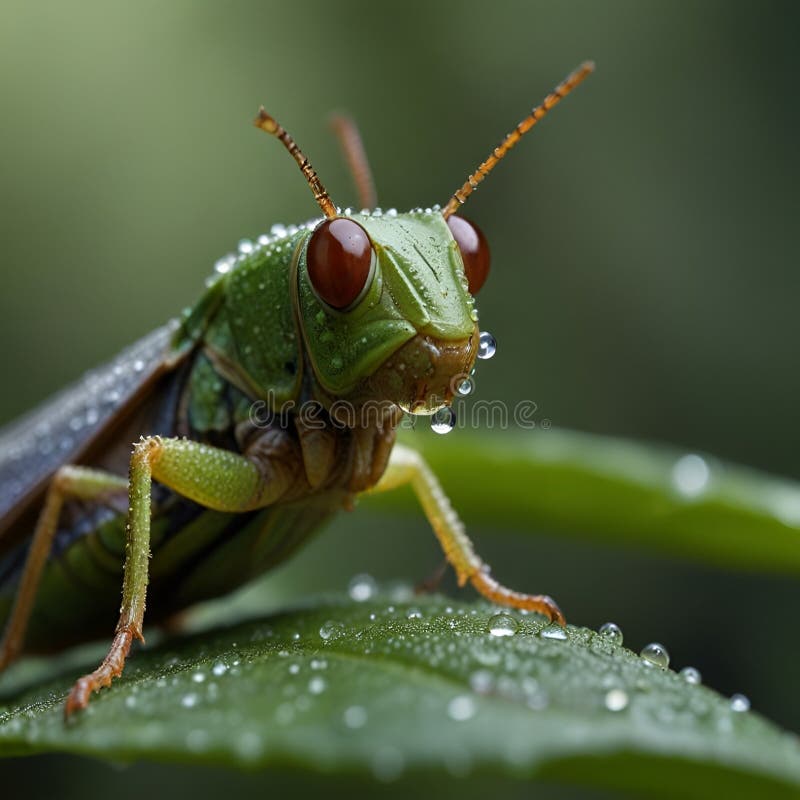 The Tiny World of Grasshopper Macro and Micro Photography with Dew ...