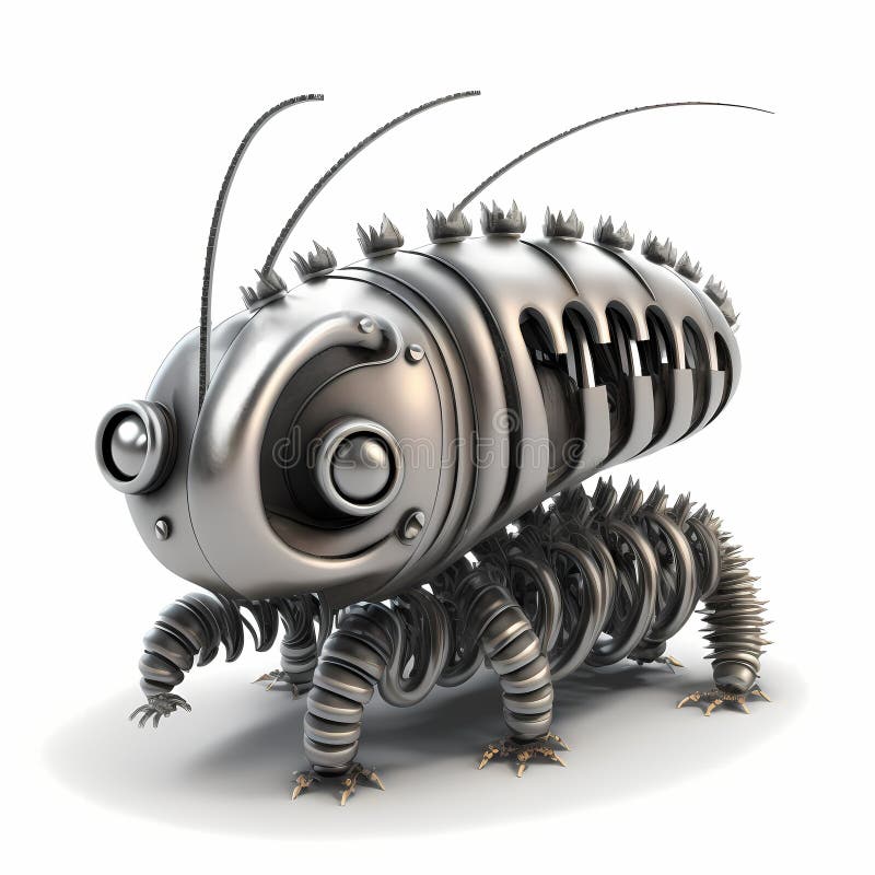 Tiny Worm Robot. Generative AI Stock Illustration - Illustration of ...