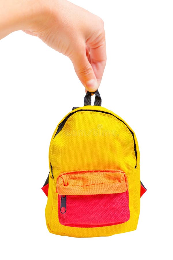 Hand Holding Tiny Backpack Stock Photos - Free & Royalty-Free Stock ...