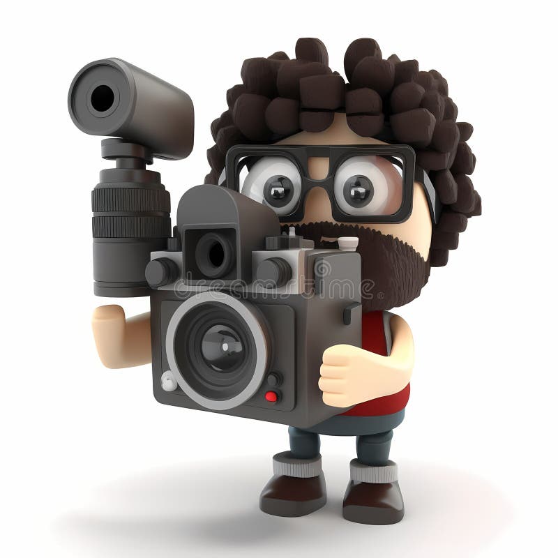 Tiny Youtuber Character. Generative AI Stock Illustration ...