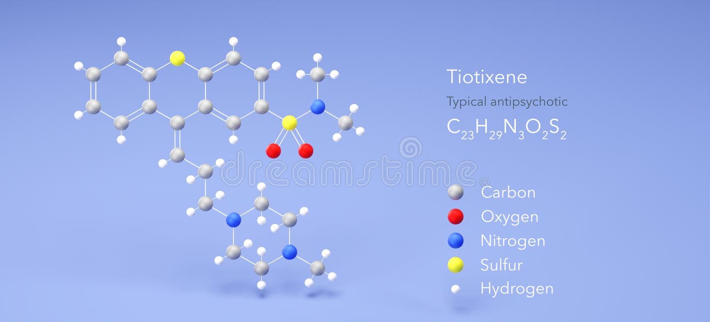 Tiotixene Molecule Stock Illustrations – 4 Tiotixene Molecule Stock ...