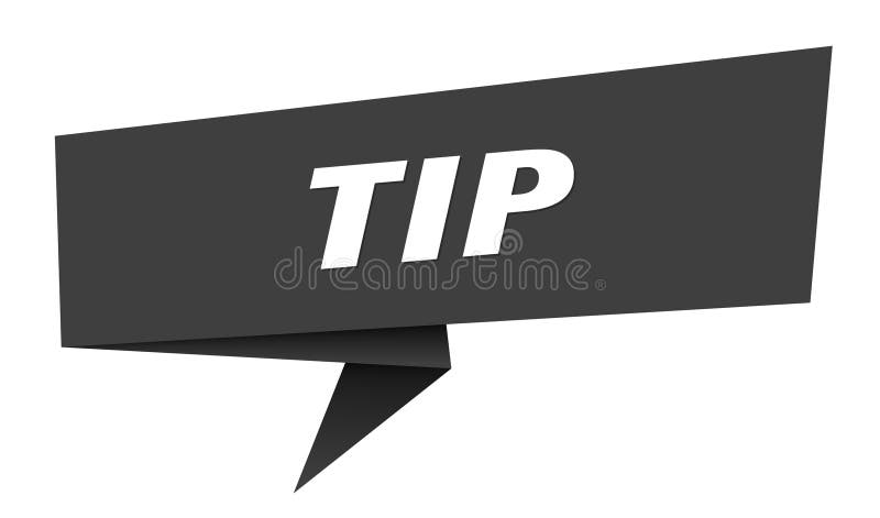 Tip Banner. Tip Speech Bubble, Label, Sticker, Sign Template Stock ...