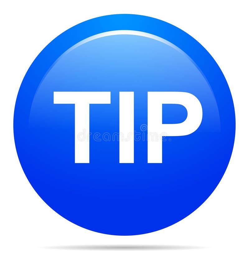 Tip Blue Round Button Help and Suggestion Concept Stock Vector ...