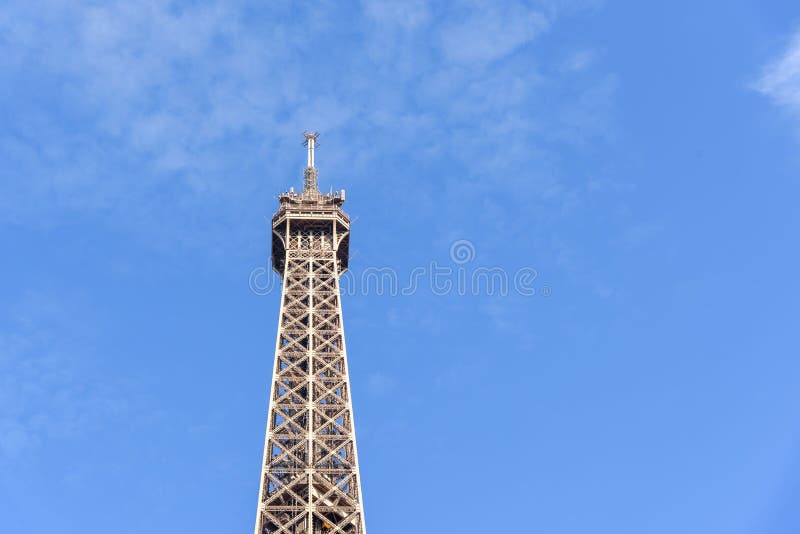 Tip of Eiffel stock image. Image of summer, travel, europe - 80055459