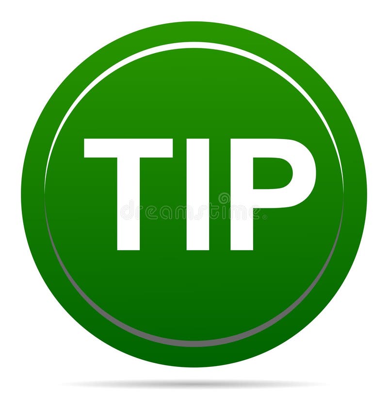 Quick Tip Green Round Button Help and Suggestion Concept Stock Vector ...