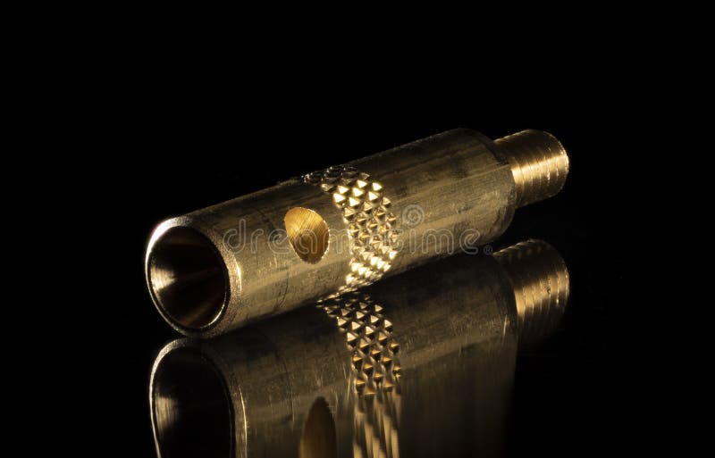 Firearm Cleaning Tip and Reflection Stock Photo - Image of copper ...