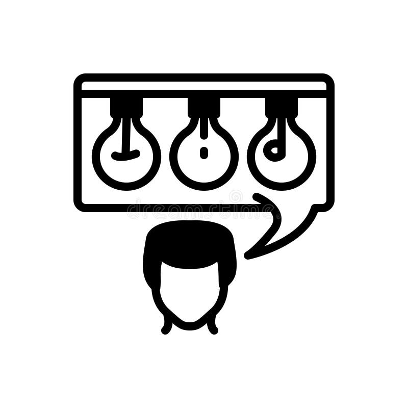 Black Solid Icon for Tip, Advice and Point Stock Vector - Illustration ...