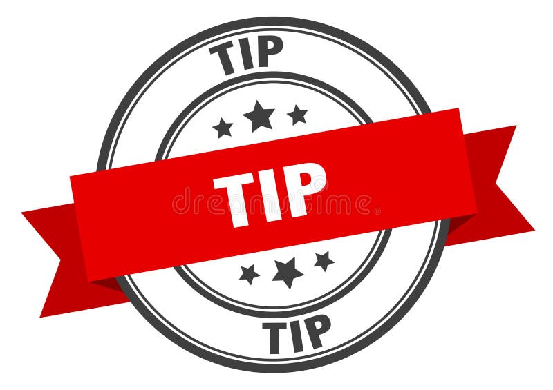 Tip label stock vector. Illustration of vector, circle - 158942827