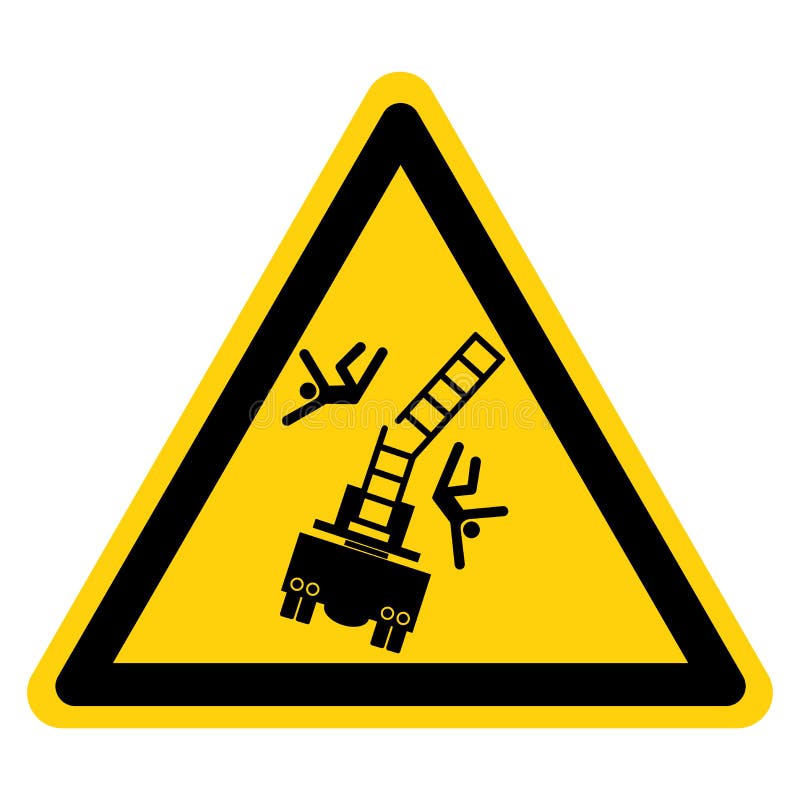 Tip-Over or Structural Failure Hazard Symbol Sign, Vector Illustration ...