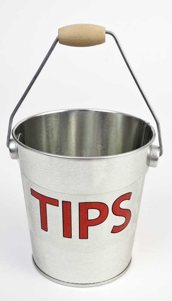 Tip Pail stock image. Image of gratuity, person, shiny - 95251099