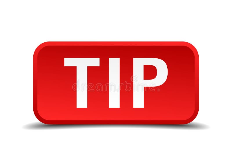 Tip Blue 3d Realistic Square Button Stock Vector - Illustration of ...