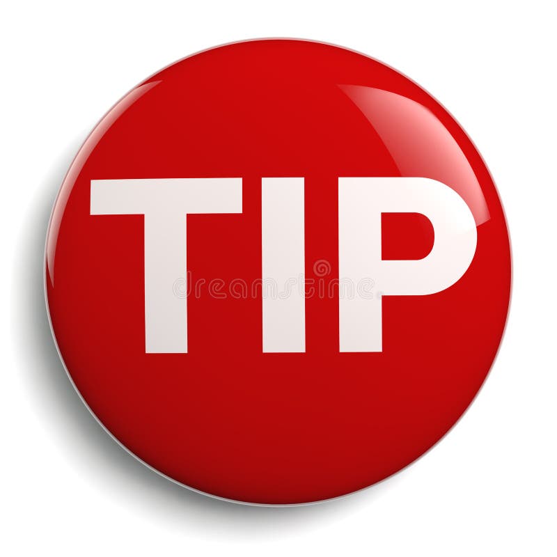 Tip Red Symbol Icon Isolated Stock Illustration - Illustration of help ...