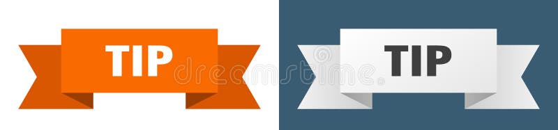 Tip Ribbon. Tip Isolated Paper Sign. Banner Stock Vector - Illustration ...