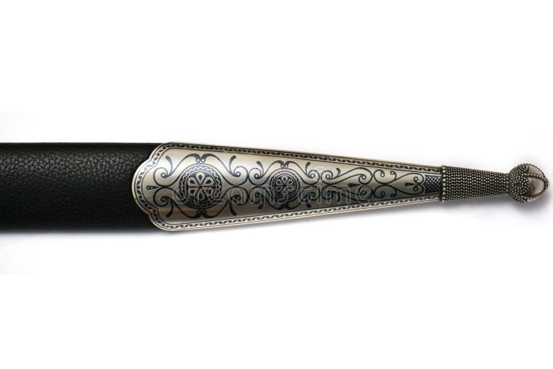 The Tip of the Scabbard of the Circassian Dagger Stock Image - Image of ...