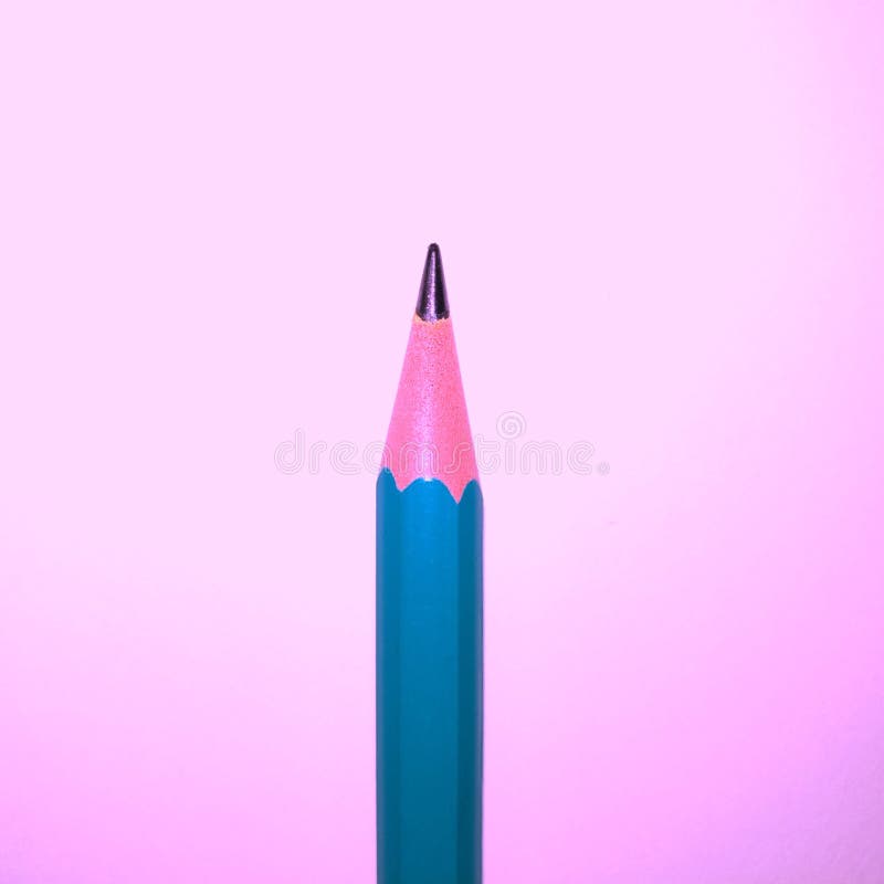 The Tip of a Sharp Sharpened Pencil Stock Photo - Image of azure, write ...