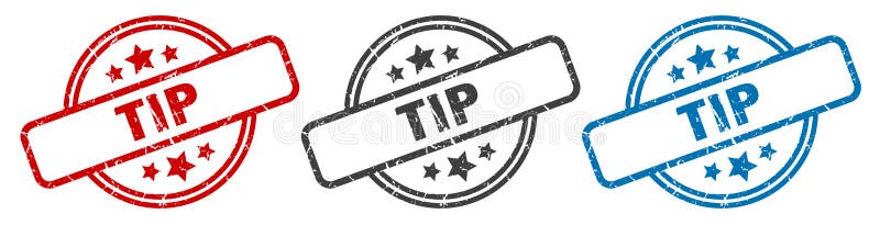 Tip Stamp. Tip Round Isolated Sign Stock Vector - Illustration of ...