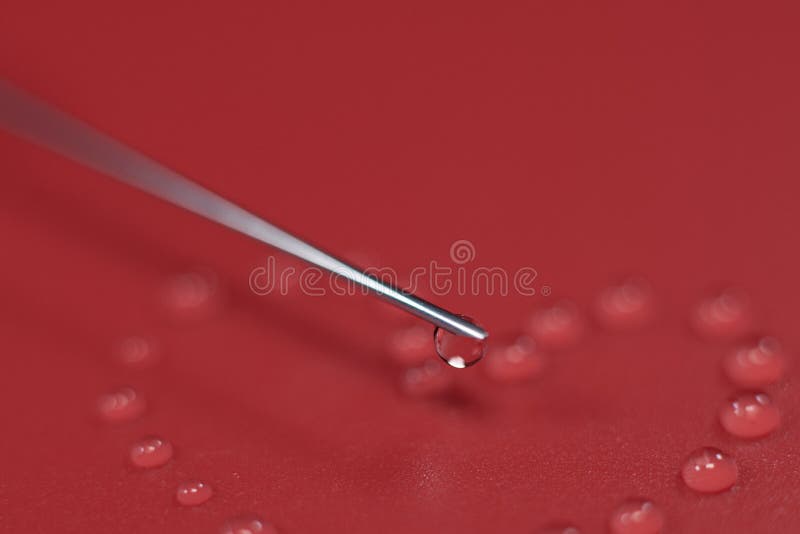 The Tip of the Syringe with a Drop Stock Photo - Image of color ...