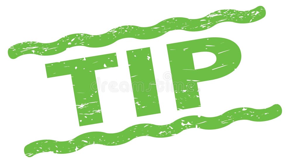 TIP Text on Green Lines Stamp Sign Stock Illustration - Illustration of ...