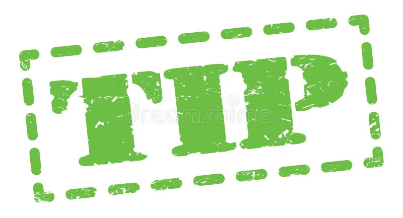TIP Text Written on Green Stamp Sign Stock Illustration - Illustration ...