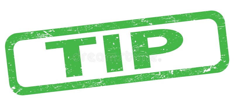 TIP Text Written on Green Rectangle Stamp Stock Illustration ...
