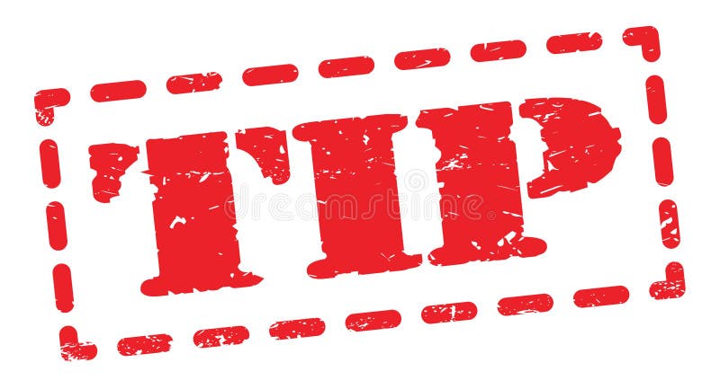 TIP Text Written on Red Stamp Sign Stock Illustration - Illustration of ...
