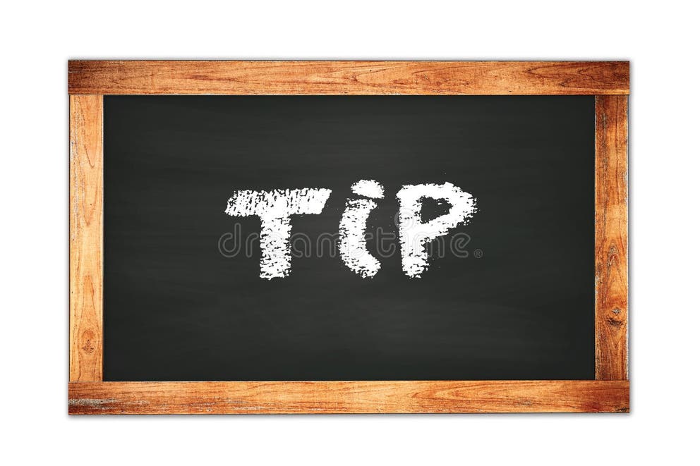 TIP Text Written on Wooden Frame School Blackboard Stock Illustration ...