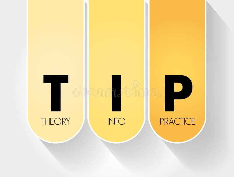 TIP - Theory into Practice Acronym, Education Concept Background Stock ...
