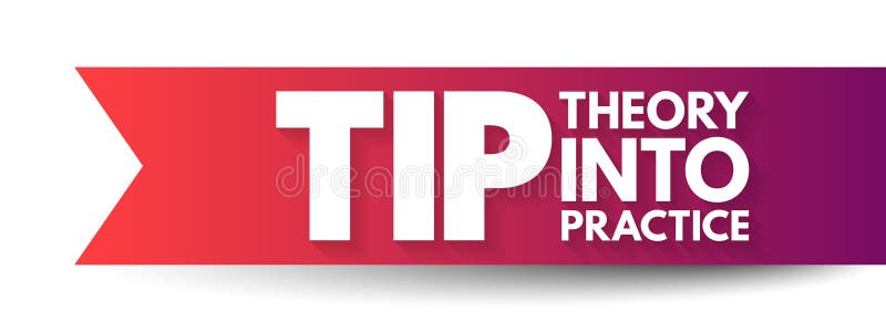 TIP - Theory into Practice Acronym, Education Concept Background Stock ...